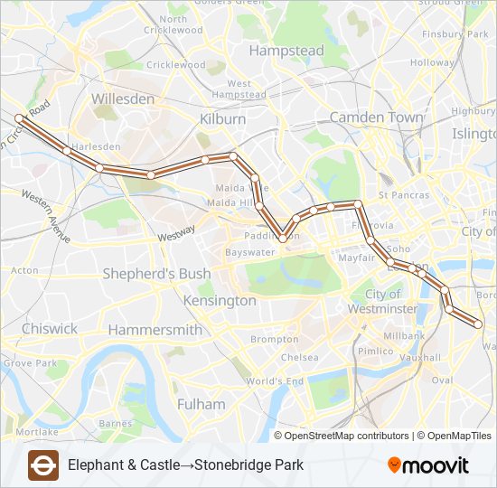 bakerloo Route: Schedules, Stops & Maps - Harrow & Wealdstone (Updated)