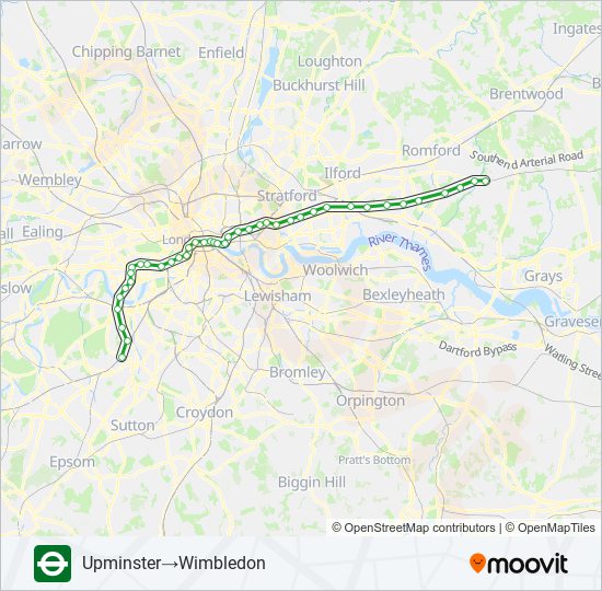district Route: Schedules, Stops & Maps - Wimbledon (Updated)