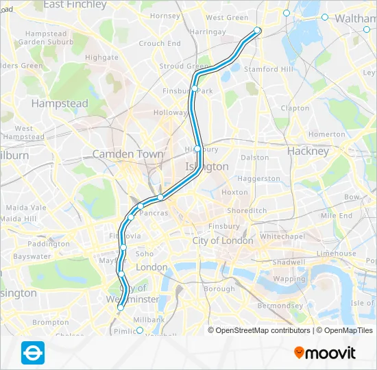 VICTORIA Route: Schedules, Stops & Maps - Walthamstow - Brixton (Updated)
