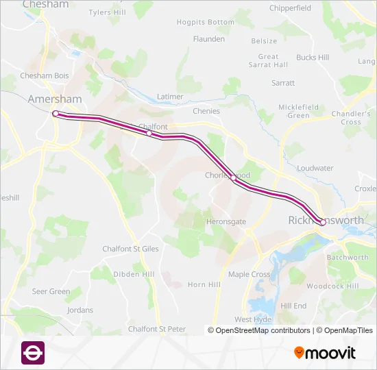 METROPOLITAN Route: Schedules, Stops & Maps - Amersham - Aldgate (Updated)