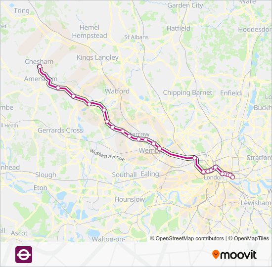 METROPOLITAN Route: Schedules, Stops & Maps - Aldgate - Chesham (Updated)
