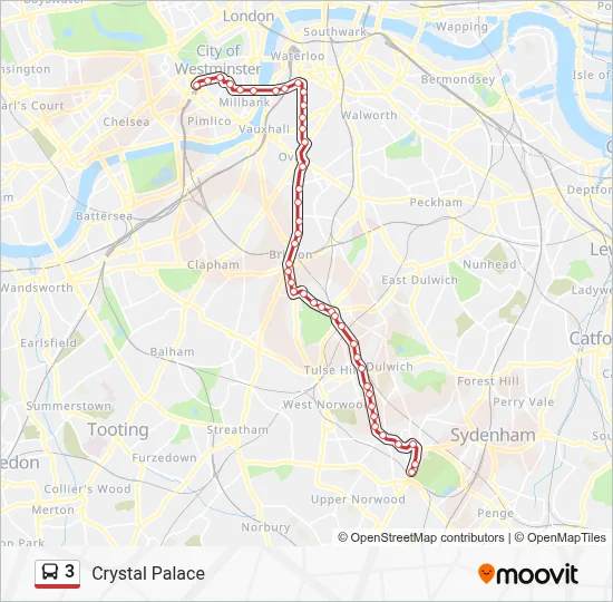 3 Route: Schedules, Stops & Maps - Crystal Palace (Updated)