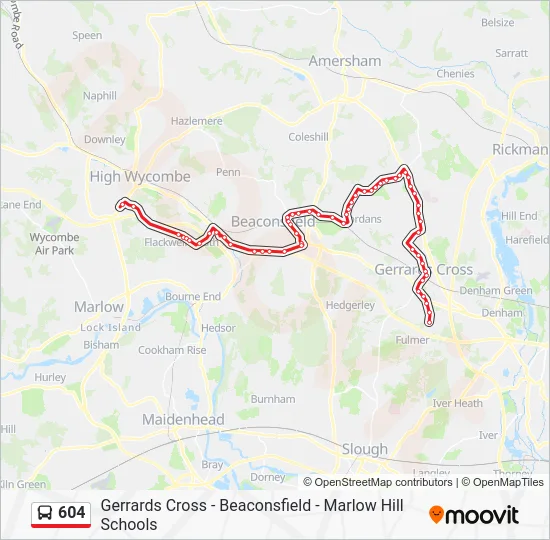 604 Route: Schedules, Stops & Maps - High Wycombe (Updated)