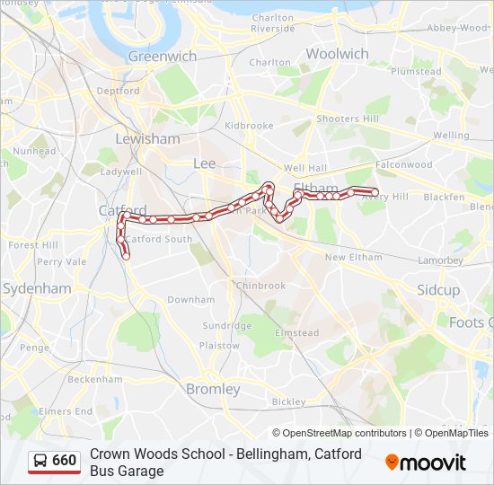 660 Route: Schedules, Stops & Maps - Crown Woods School (Updated)