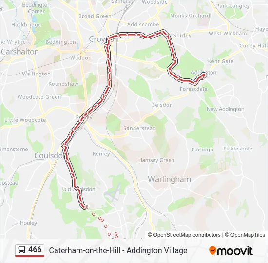 466 Route: Schedules, Stops & Maps - Addington Village (Updated)