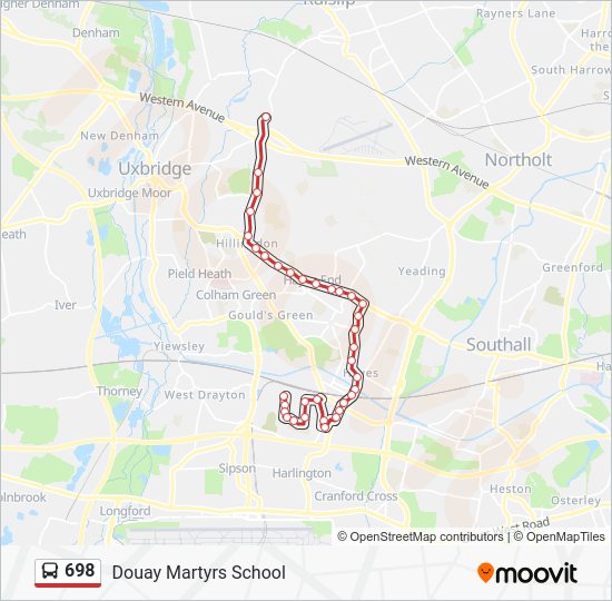 698 Route: Schedules, Stops & Maps - Ickenham (Updated)