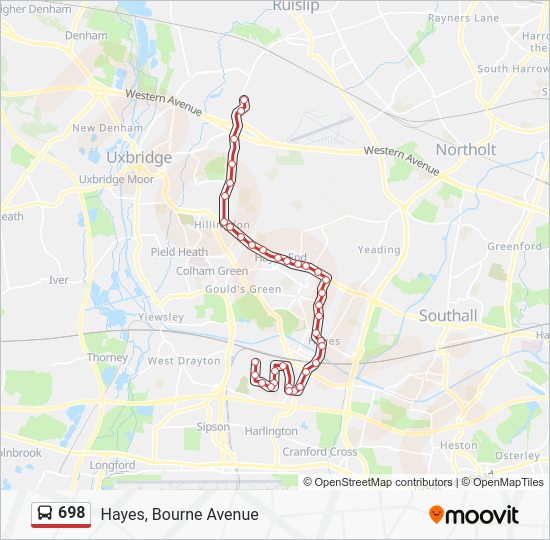 698 Route: Schedules, Stops & Maps - West Drayton (Updated)