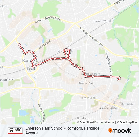 650 Route: Schedules, Stops & Maps - Emerson Park School (Updated)