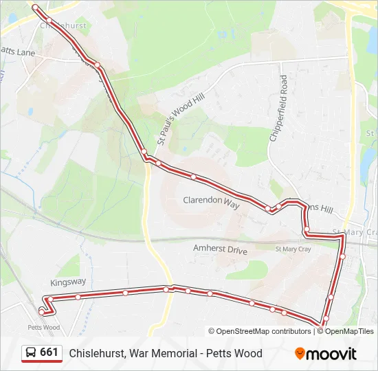 661 Route: Schedules, Stops & Maps - Petts Wood (Updated)