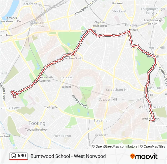 690 Route: Schedules, Stops & Maps - West Norwood (Updated)
