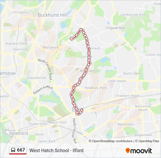667 Route: Schedules, Stops & Maps - Ilford (Updated)