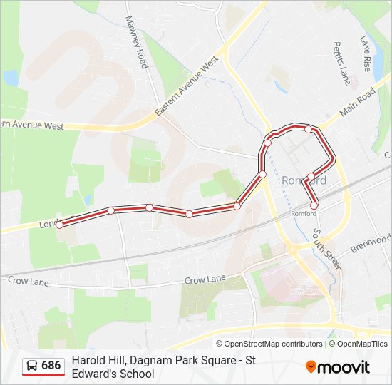 686 Route: Schedules, Stops & Maps - St Edward's School (Updated)