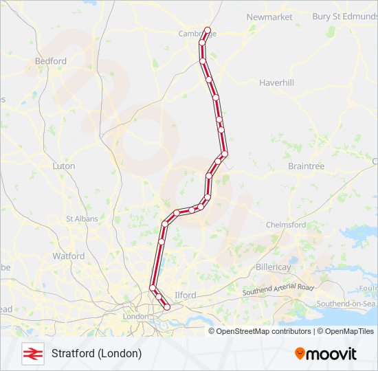 greater anglia Route: Schedules, Stops & Maps - Stratford (London ...