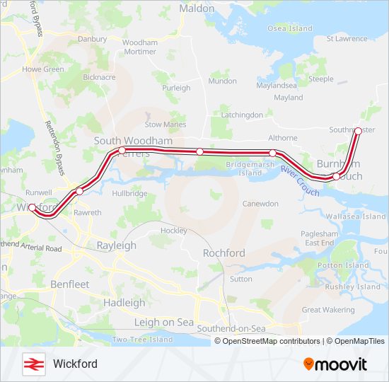 greater anglia Route: Schedules, Stops & Maps - Wickford (Updated)