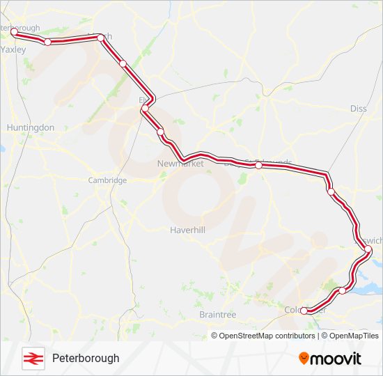 greater anglia Route: Schedules, Stops & Maps - Peterborough (Updated)