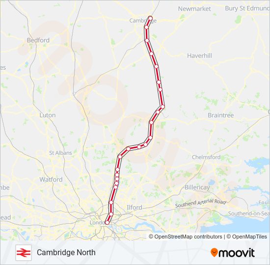 greater anglia Route: Schedules, Stops & Maps - Cambridge North (Updated)