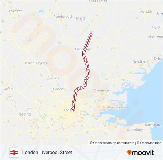 greater anglia Route: Schedules, Stops & Maps - London Liverpool Street ...