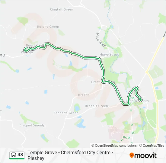 48 Route: Schedules, Stops & Maps - Pleshey (Updated)