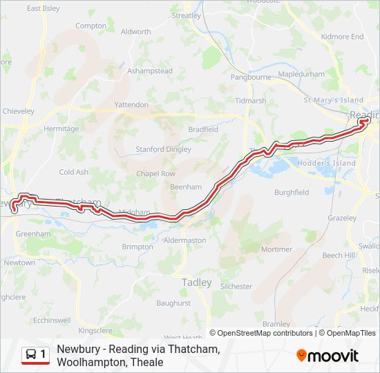 1 Route: Schedules, Stops & Maps - Newbury (Updated)