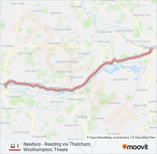 1 Route: Schedules, Stops & Maps - Newbury (Updated)