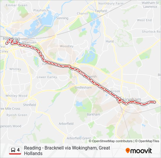 4 Route: Schedules, Stops & Maps - London Road (Updated)