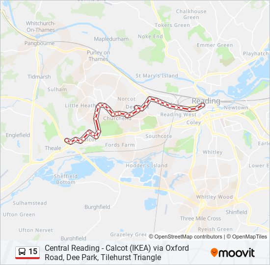 15 Route: Schedules, Stops & Maps - Calcot (Updated)