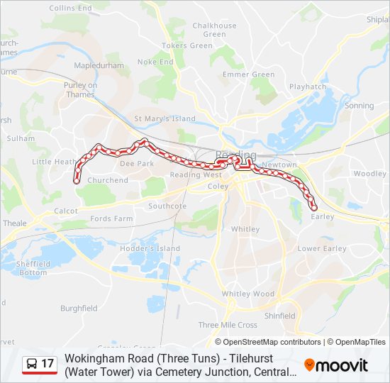 17 Route: Schedules, Stops & Maps - Whiteknights (Updated)