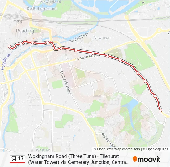 17 Route: Schedules, Stops & Maps - Reading Town Centre (Updated)