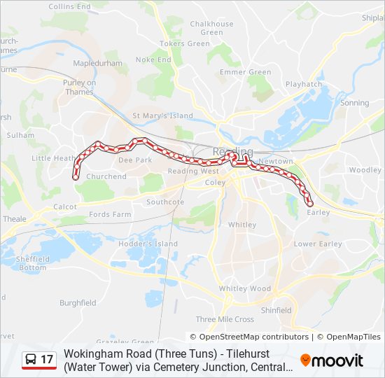 17 Route: Schedules, Stops & Maps - (Updated)