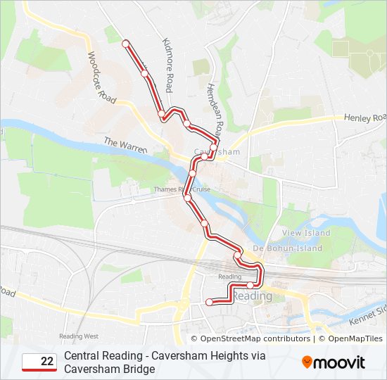 22 Route: Schedules, Stops & Maps - Caversham Heights (Updated)