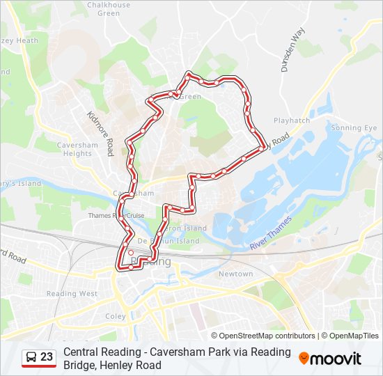 23 Route: Schedules, Stops & Maps - Reading Town Centre (Updated)