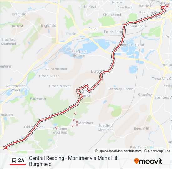 2A Route: Schedules, Stops & Maps - Brimpton Common (Updated)