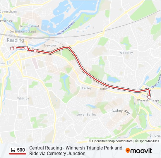 500 Route: Schedules, Stops & Maps - Reading Town Centre (Updated)