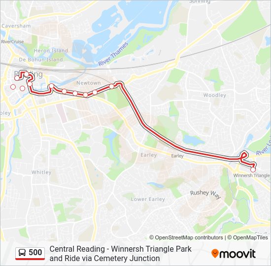 500 Route: Schedules, Stops & Maps - Winnersh Triangle (Updated)