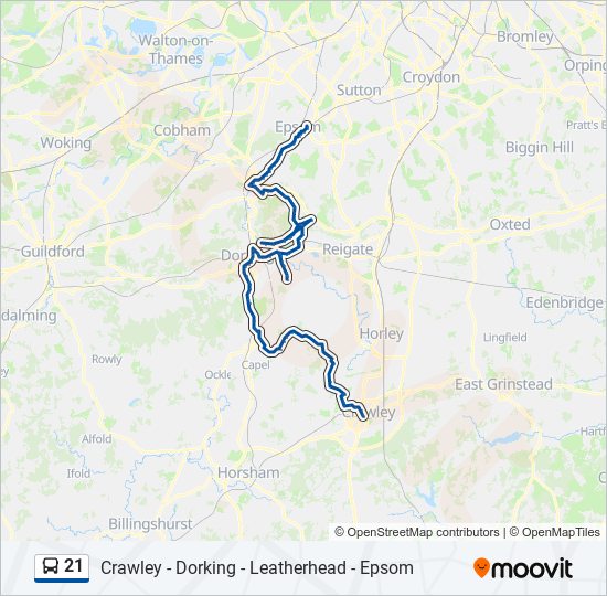 21 Route: Schedules, Stops & Maps - Crawley (Updated)