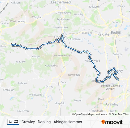 22 Route: Schedules, Stops & Maps - Shere (Updated)