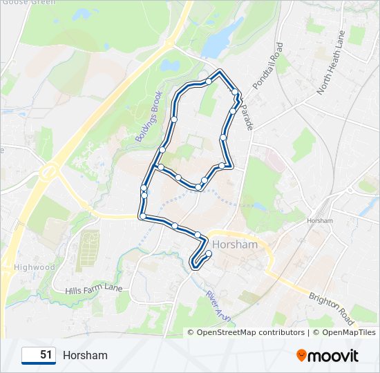 51 Route: Schedules, Stops & Maps - Horsham (Updated)