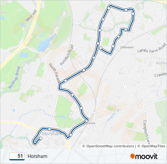 51 Route: Schedules, Stops & Maps - Horsham (Updated)