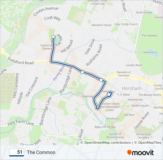 51 Route: Schedules, Stops & Maps - The Common (Updated)