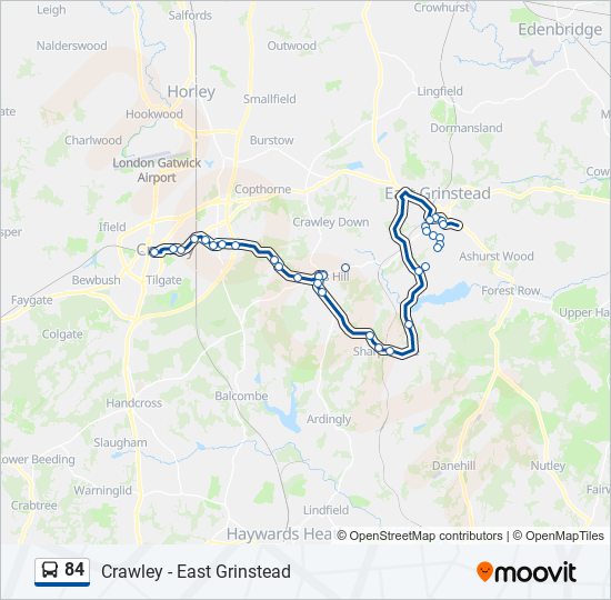 84 Route: Schedules, Stops & Maps - Crawley (Updated)
