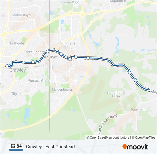 84 Route: Schedules, Stops & Maps - Turners Hill (Updated)