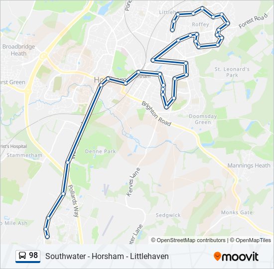98 Route: Schedules, Stops & Maps - Southwater (Updated)