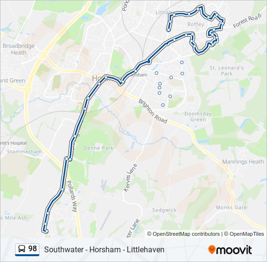 98 Route: Schedules, Stops & Maps - Southwater (Updated)