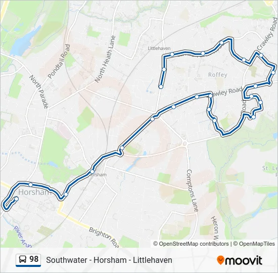 98 Route: Schedules, Stops & Maps - Horsham (Updated)