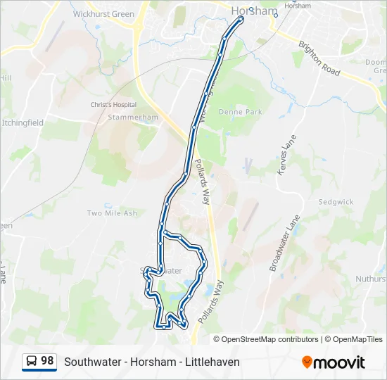 98 Route: Schedules, Stops & Maps - Horsham (Updated)
