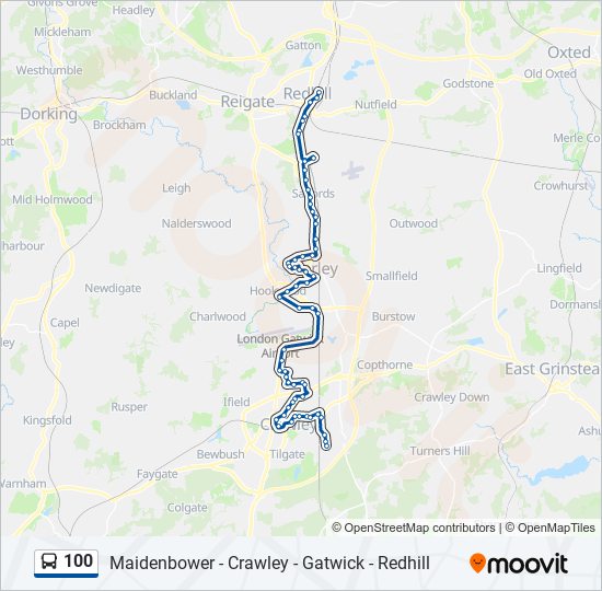 100 Route: Schedules, Stops & Maps - Maidenbower (Updated)