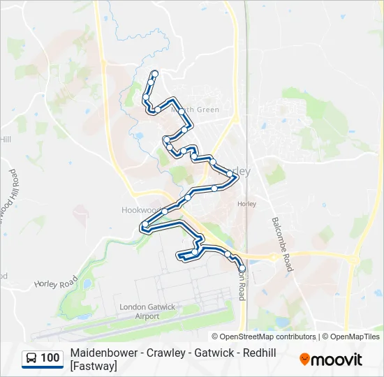100 Route: Schedules, Stops & Maps - Gatwick Airport (Updated)