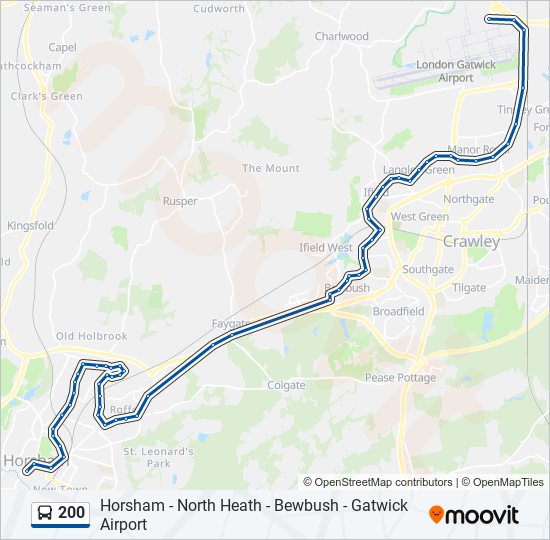 200 Route: Schedules, Stops & Maps - Horsham (Updated)