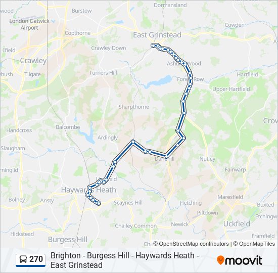 270 Route: Schedules, Stops & Maps - Haywards Heath (Updated)