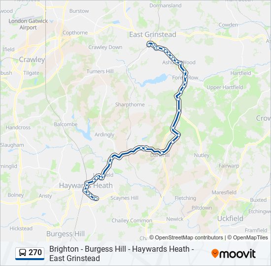 270 Route: Schedules, Stops & Maps - Haywards Heath (Updated)